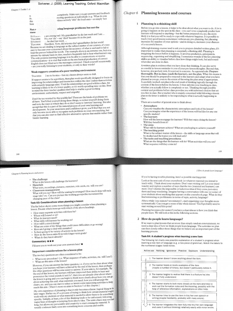 Scrivener 2005 Ch 6 Lesson Planning | PDF