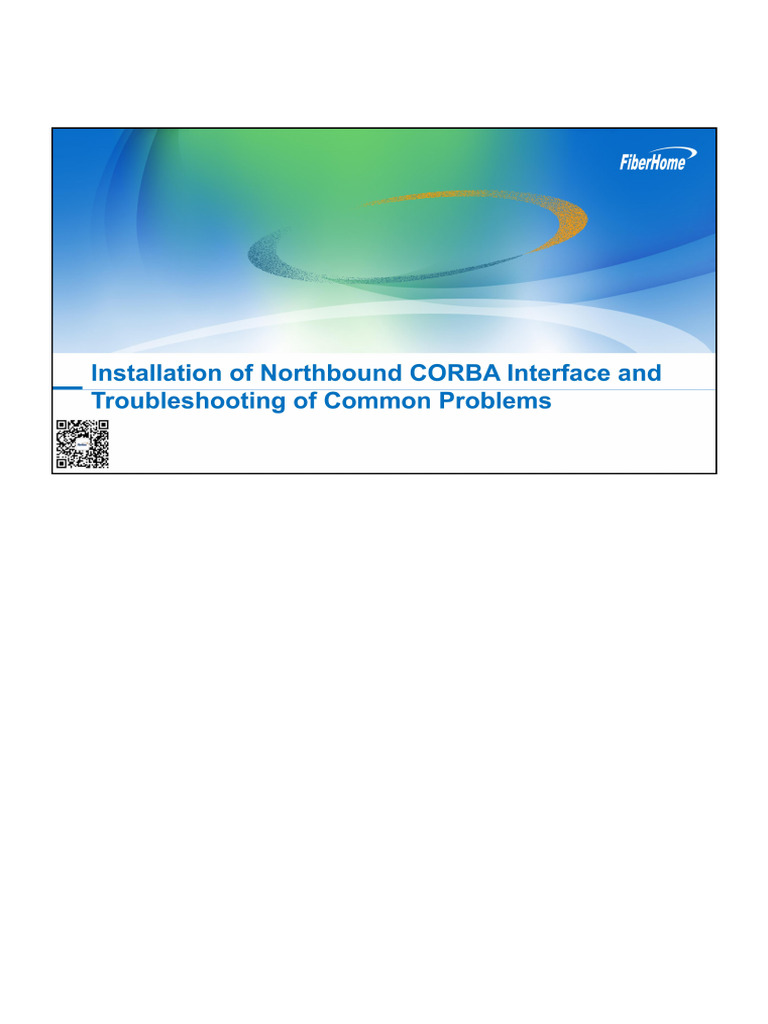 14-Installation of Northbound CORBA Interface and Troubleshooting of ...