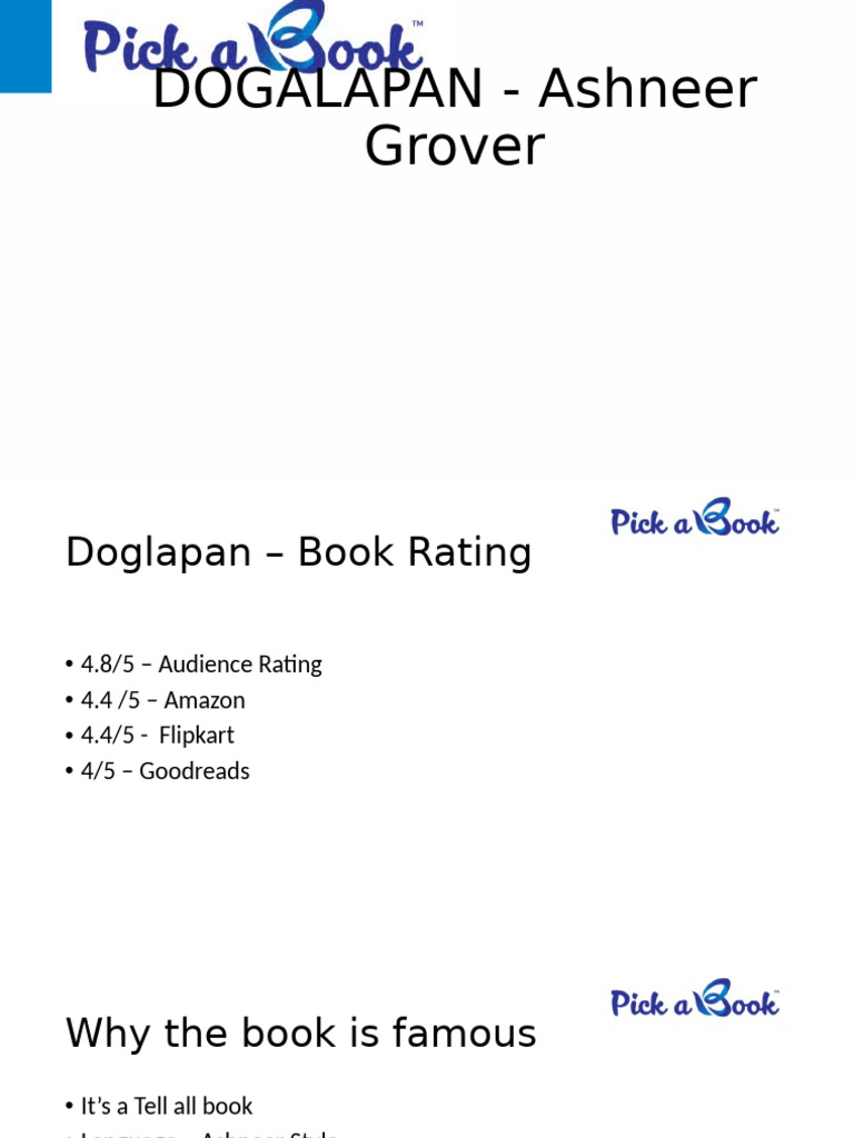 Insights from Ashneer Grover's Doglapan | PDF