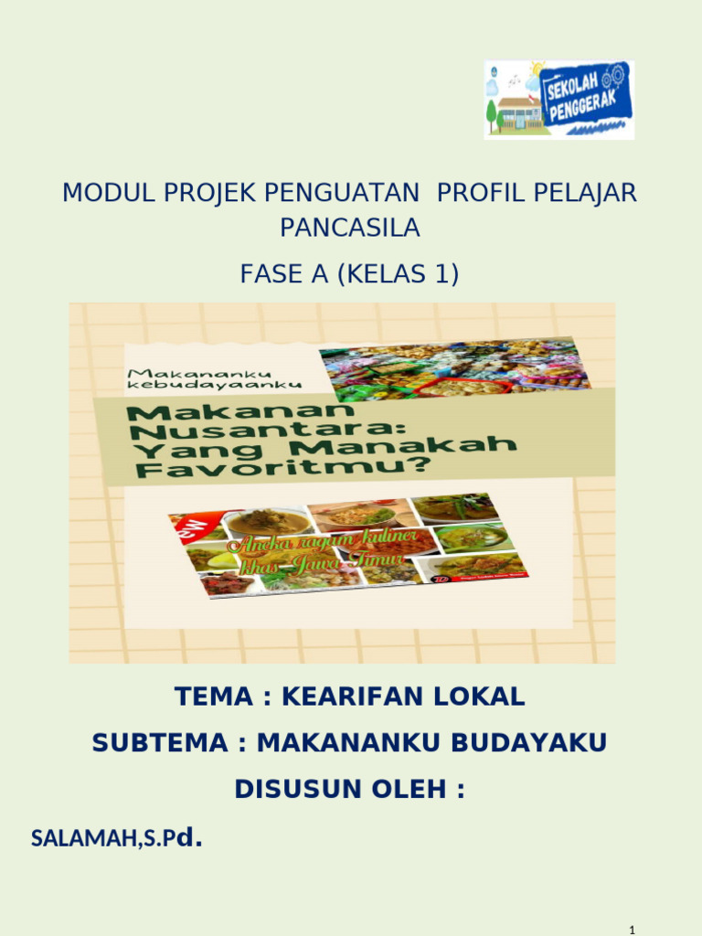 Modul Projek Kearifan Lokal | PDF