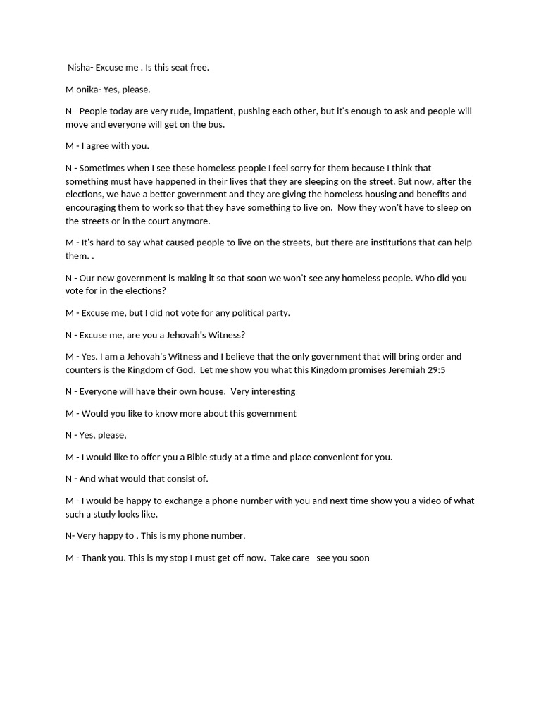 Informal Witnessing 2 | PDF