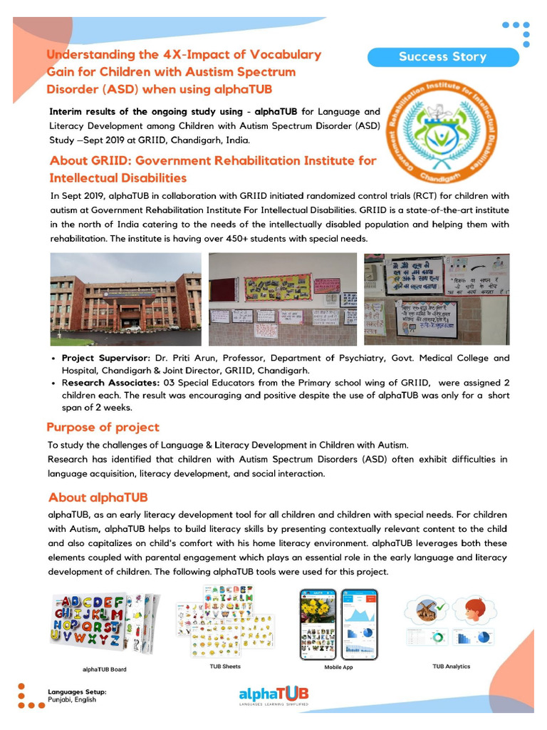 05 Case Study - India - Understanding Impact of alphaTUB On Children ...