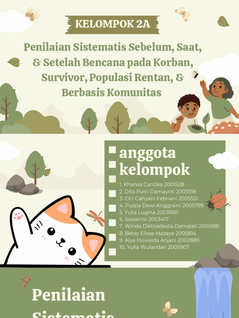 Kelompok 2 Penilaian Sistematis Sebelum, Saat, & Setelah Bencana | PDF