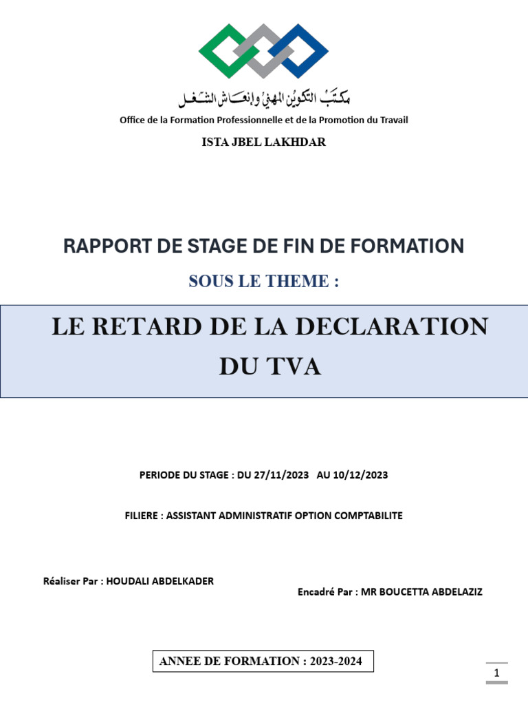 Le Retard de La Declaration Du Tva | PDF