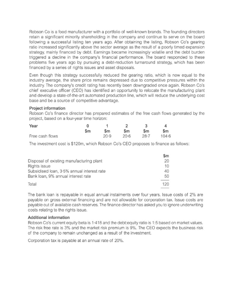 Robson Assignment Qs | PDF