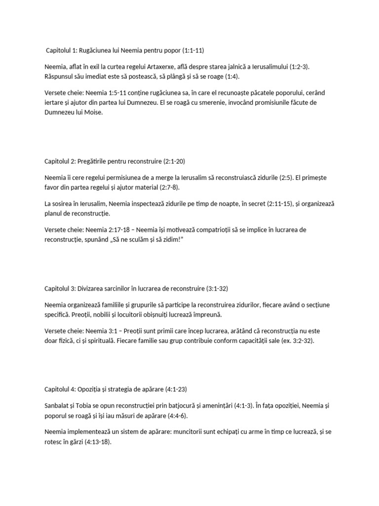 Recapitulare Neemia | PDF