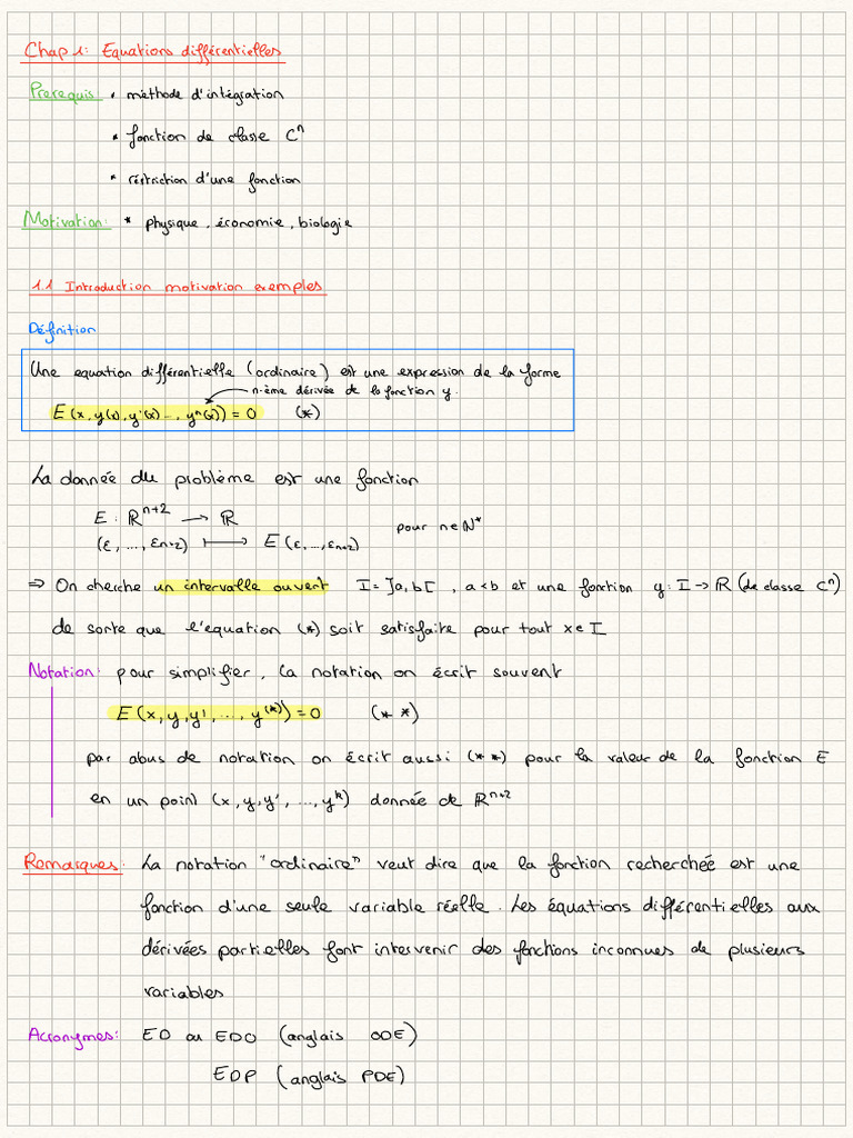 Équation Différentielle (Analyse 2) | PDF