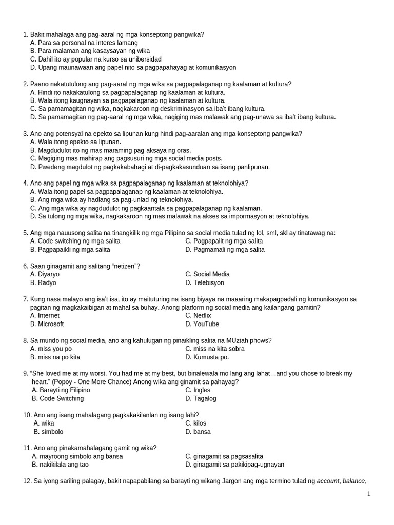 Reviewer Summative | PDF