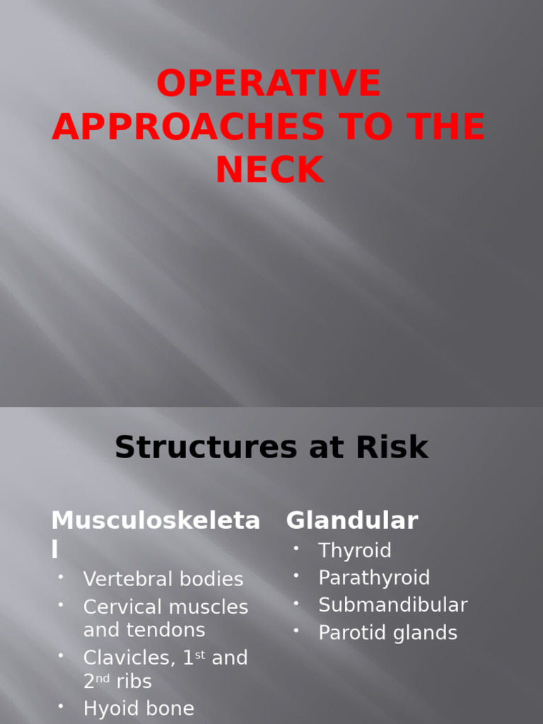 7operative Approaches To The Neck | PDF