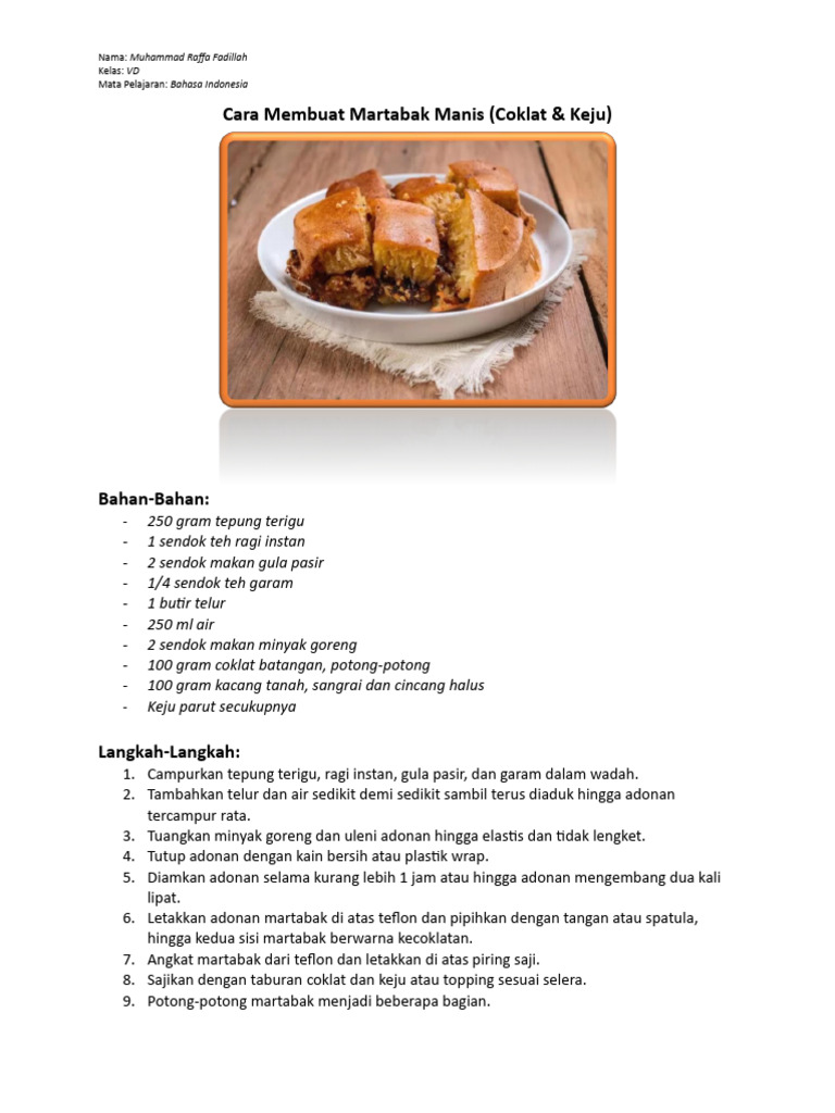 Muhammad Raffa Fadillah - VD - Tugas Bahasa Indonesia | PDF