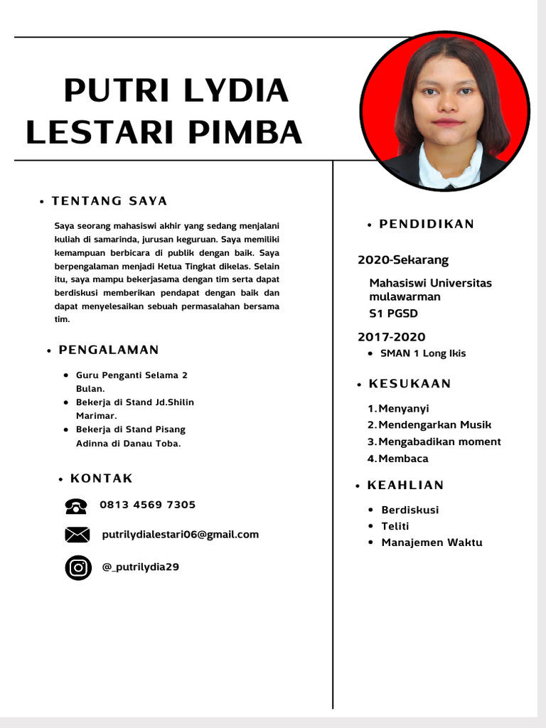 CV_Putri Lydia Lestari Pimba | PDF