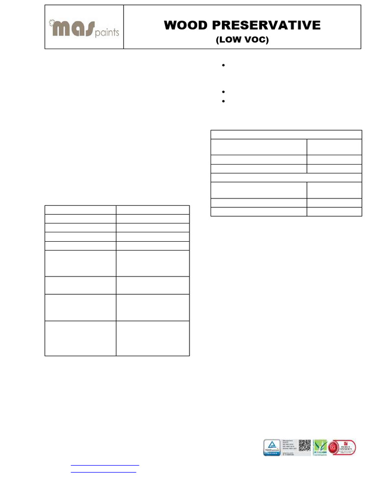 Wood Preservative LV Datasheet | PDF