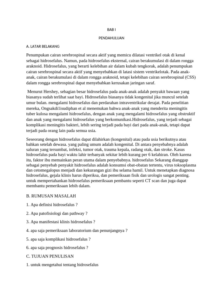 Makalah Hidrosefalus Bu Yuli | PDF