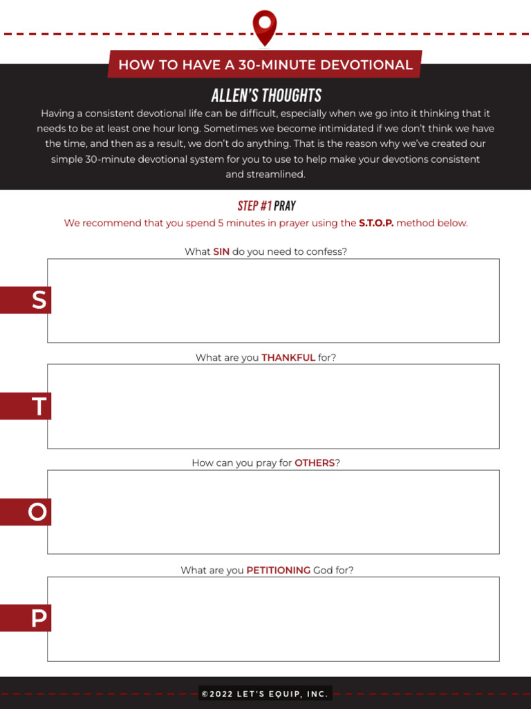 30-Minute Devotional Plan | PDF