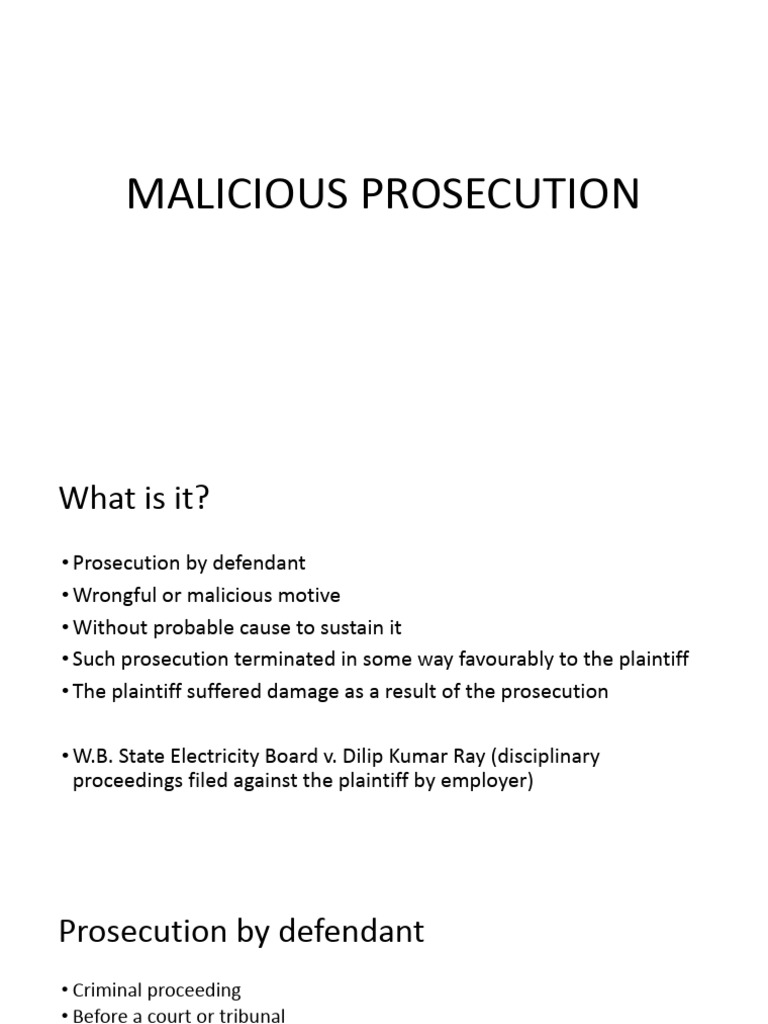 Malicious Prosecution | PDF