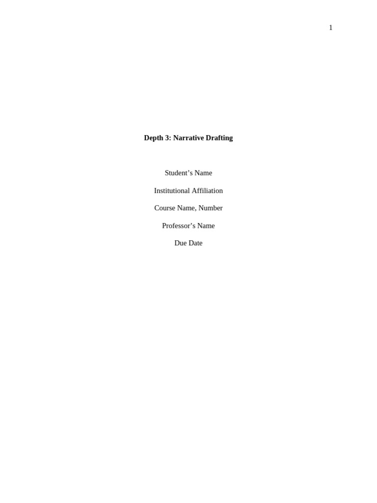 Depth 3 Drafting The Narrative - Edited | PDF