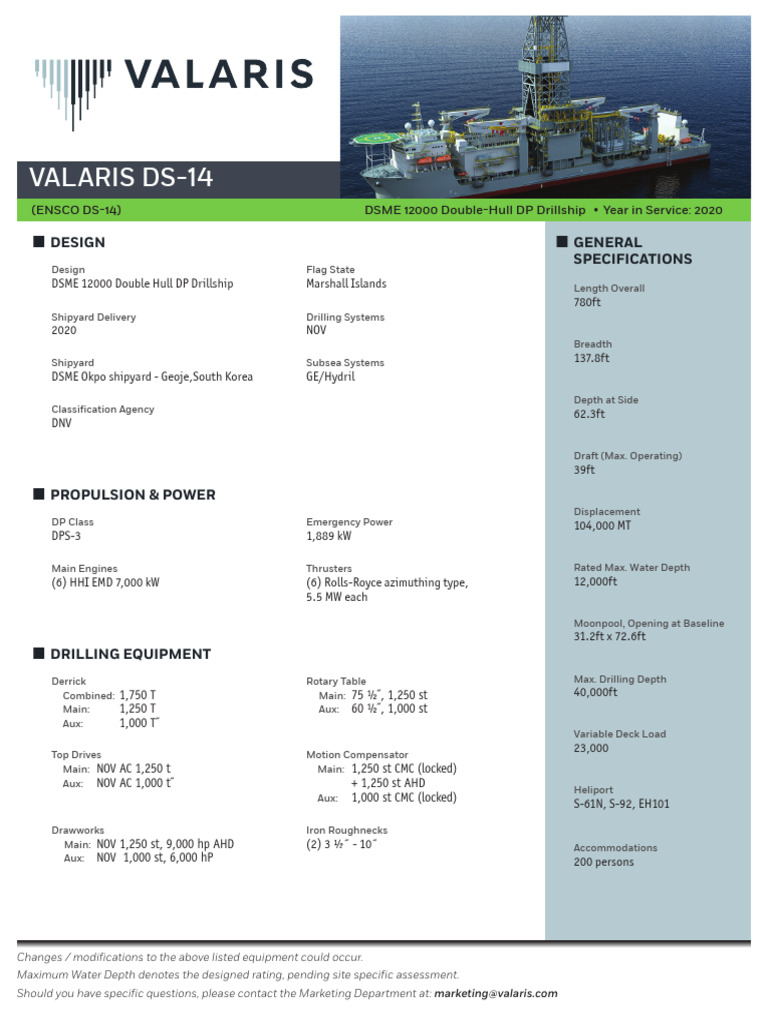 Valaris Ds 14 | PDF