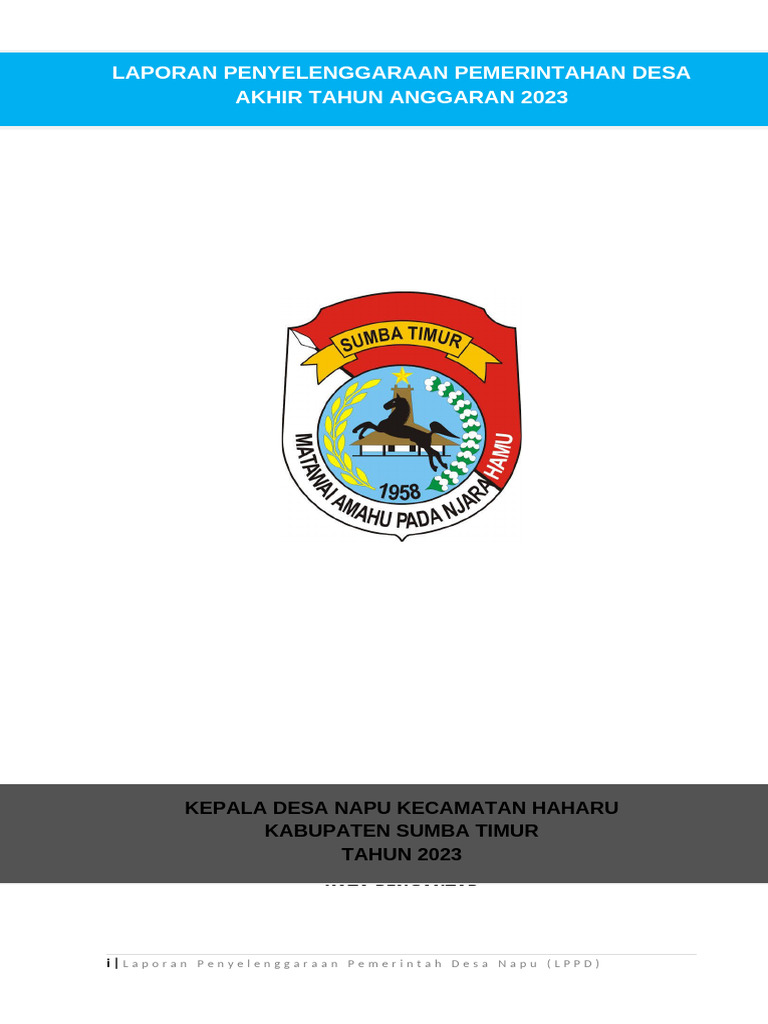 Laporan Penyelenggaraan Pemerintahan Desa | PDF