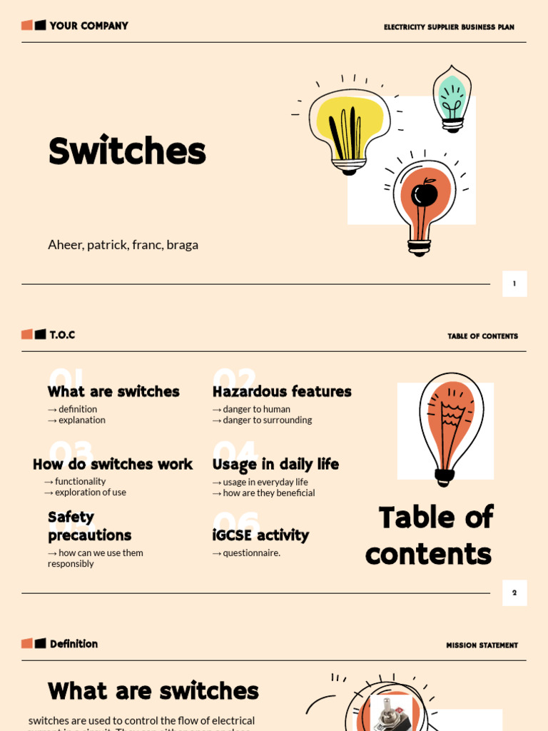 Physics Presentation - Switches | PDF