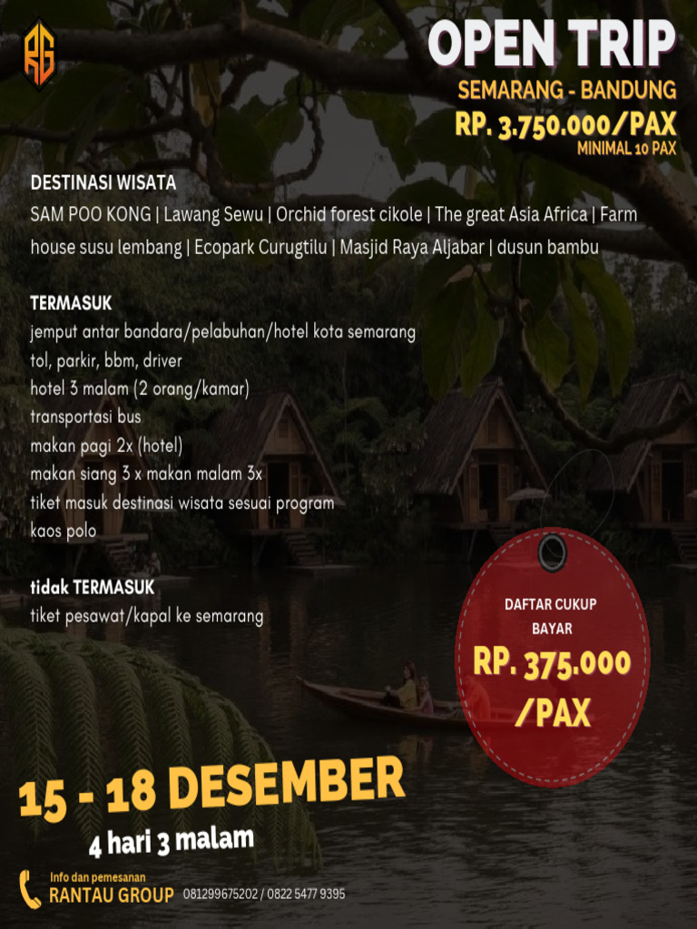 OPEN TRIP BANDUNG 4d3n | PDF