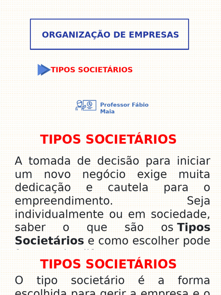 Tipos Societários | PDF