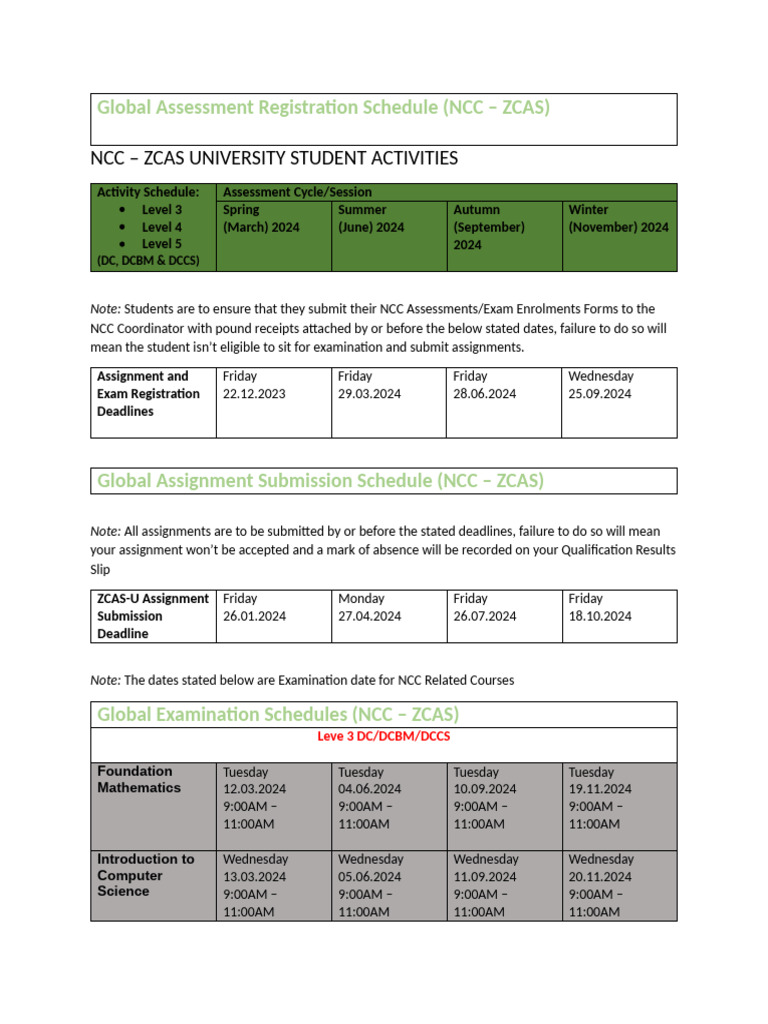 NCC Student Plan-1 | PDF