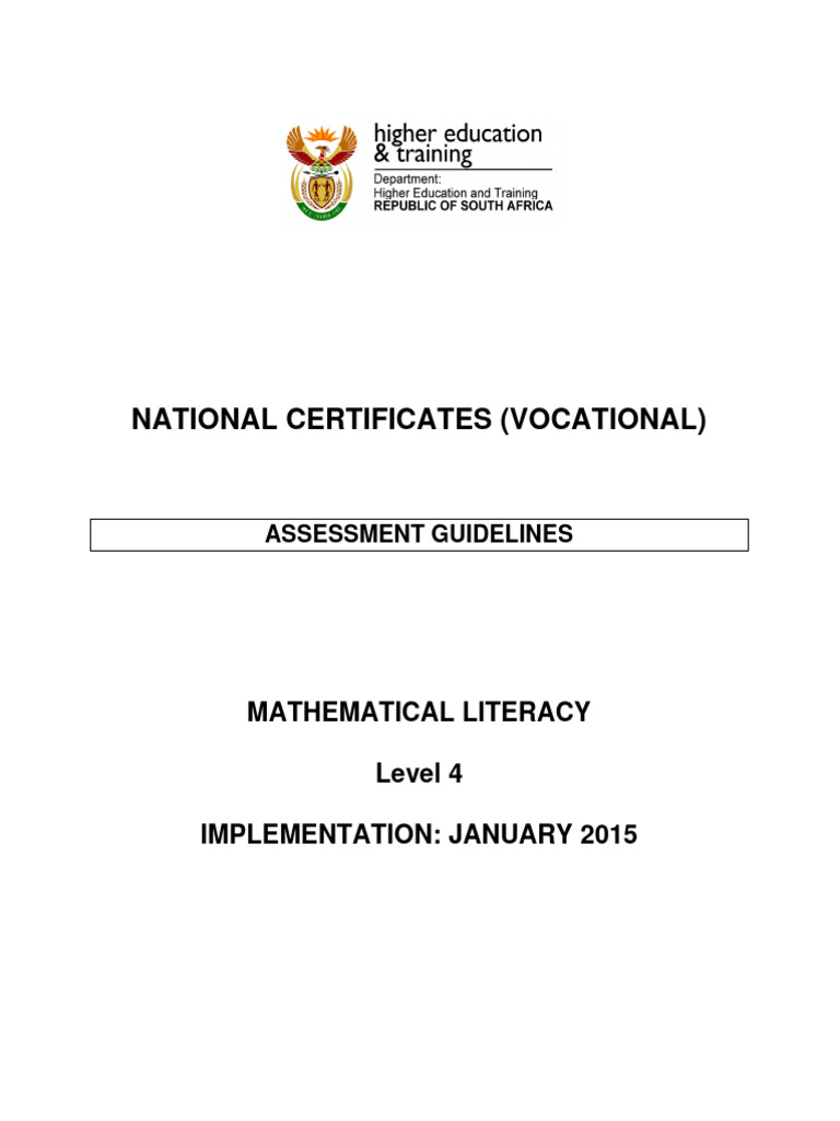 L4 AG Maths Lit 14 - 03 - 17 | PDF