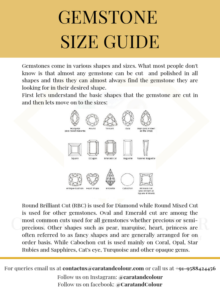 Gemstone Size Guide | PDF