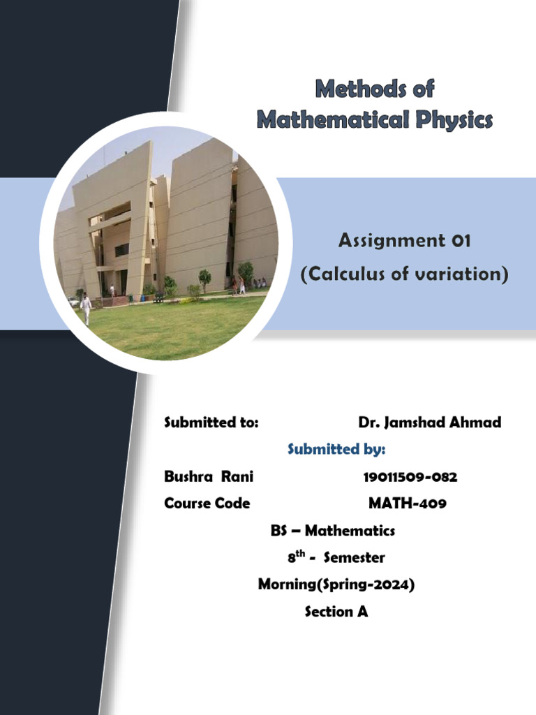 calculus of var front pg | PDF