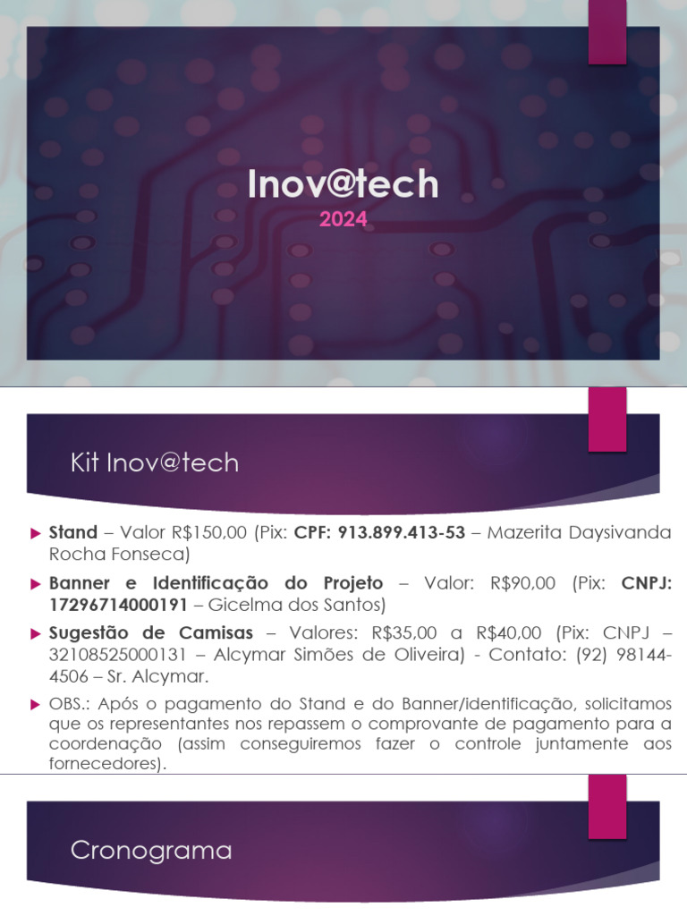 Inov@tech - Envio para Alunos | PDF