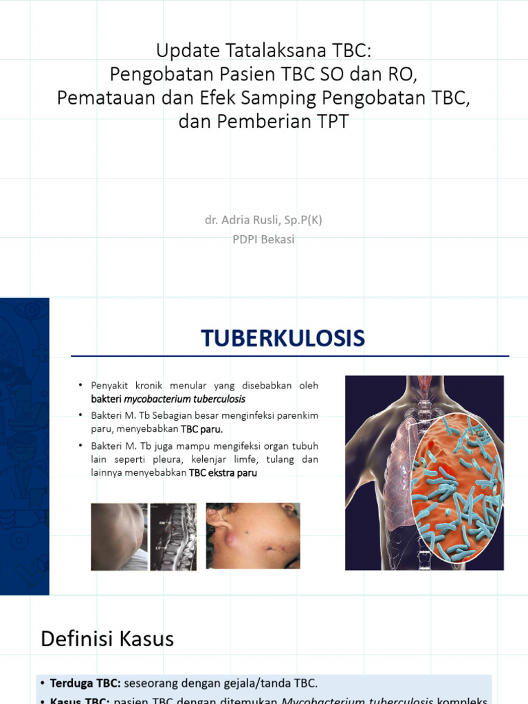 Materi Tatalaksana TBC Dan Pemberian TPT - Kelompok Dokter 16 Mei 2024 | PDF