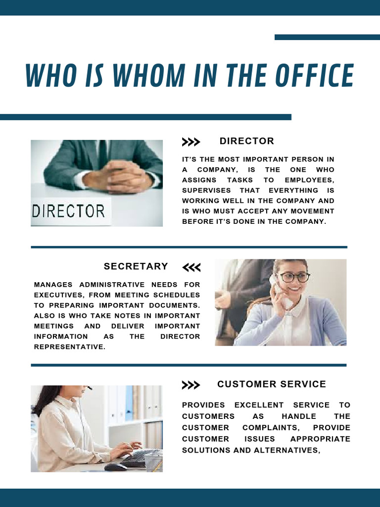 Who Is Whom in A Office | PDF