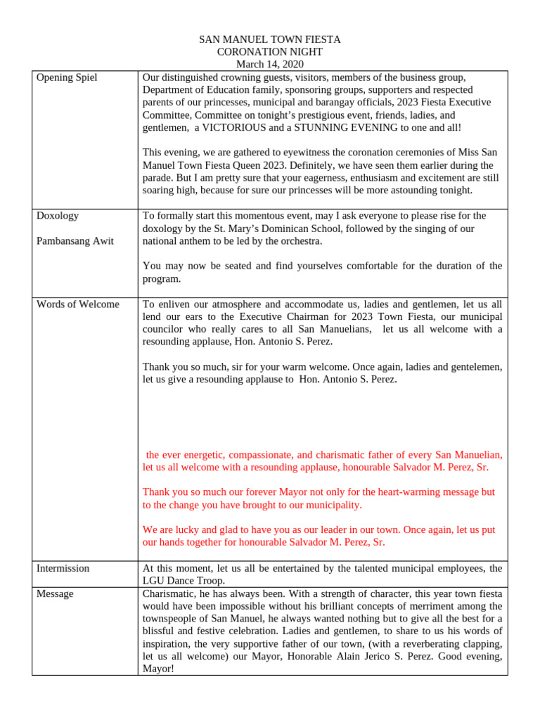 Coronation Script | PDF