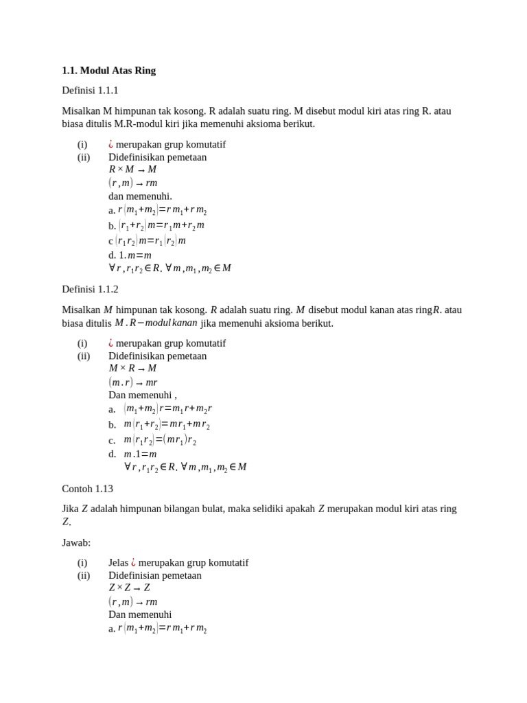 1.1 modul atas ring | PDF