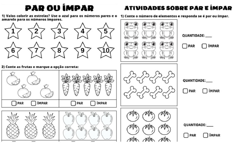 Atividade Par E Impar Pdf