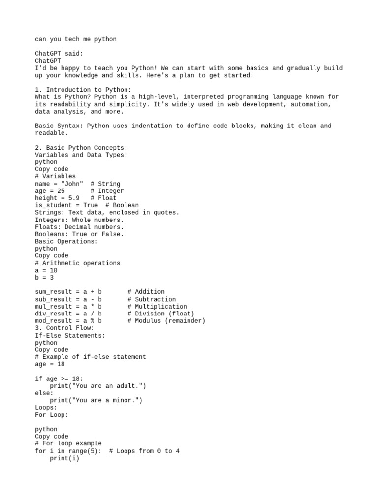 Python Chat Gpt Pdf
