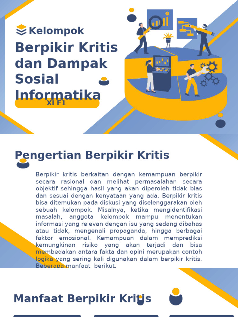 Berpikir Kritis Dan Dampak Sosial Informatika XI F1 - 20240922 - 110802 - 0000 | PDF
