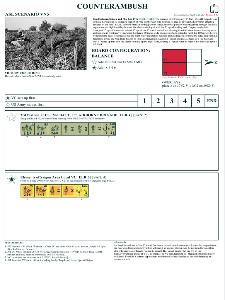ASL VN5: Ambush Scenario Overview | PDF | Military | Warfare