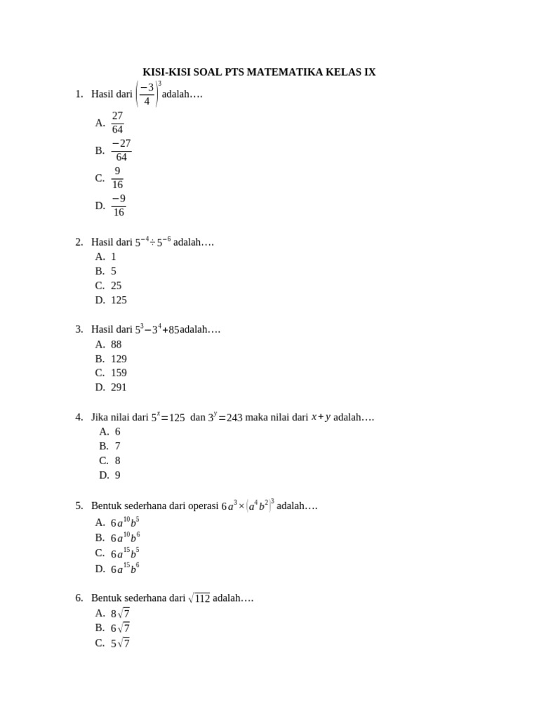Soal Uji Coba CBT | PDF