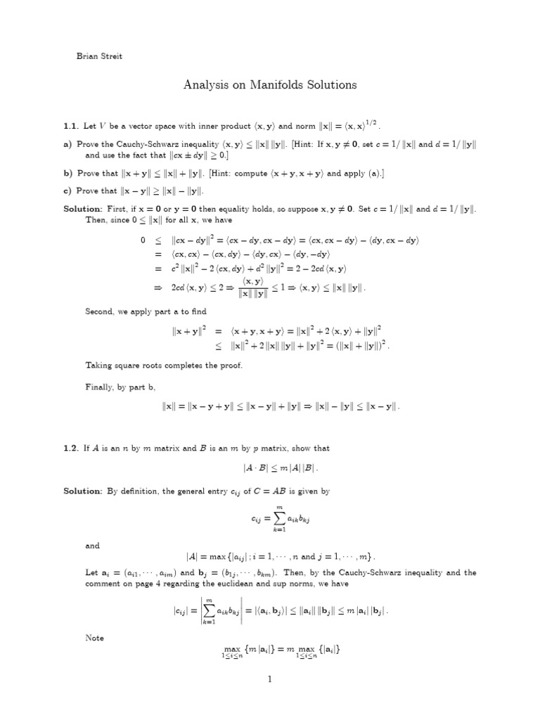 Emailing Munkres Analysis On Manifolds | PDF