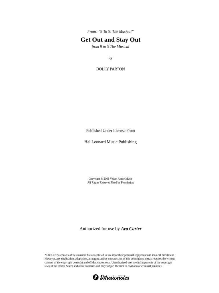 Get Out and Stay Out | PDF