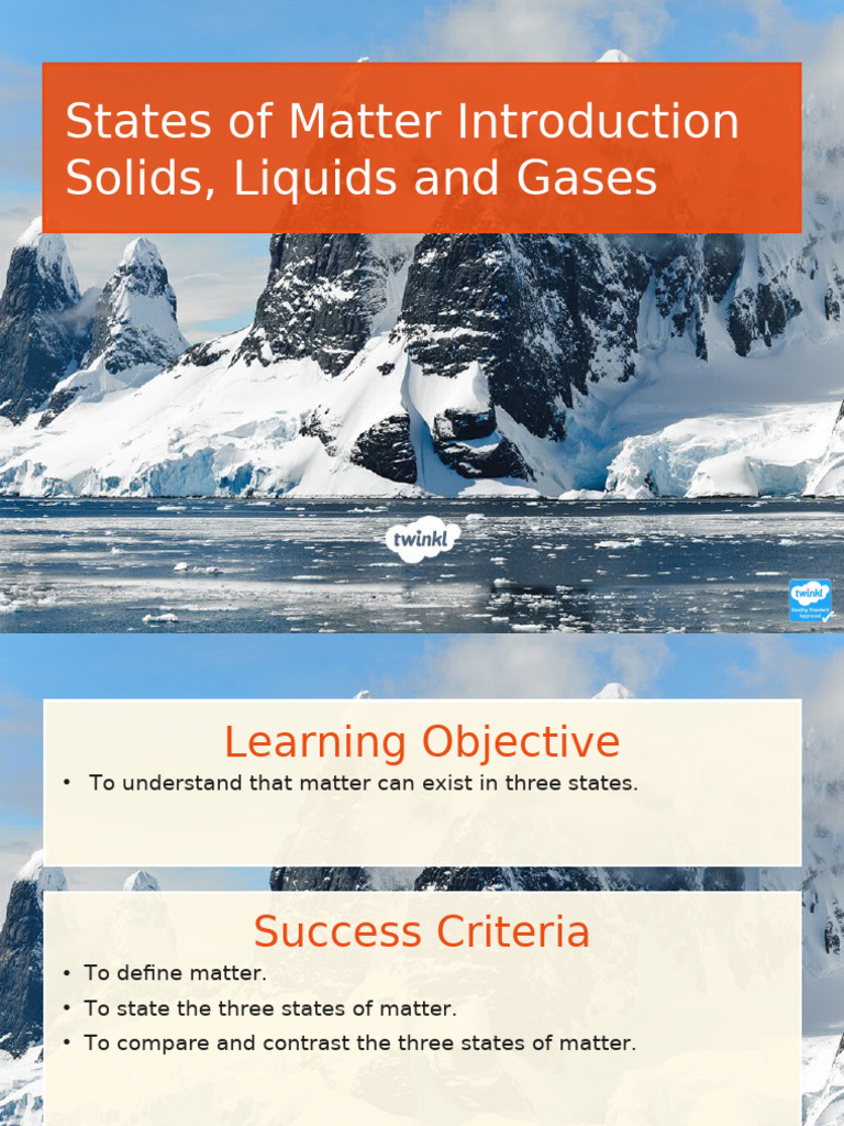 Solids Liquids and Gases Presentation | PDF