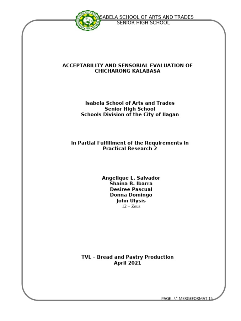 Research Document Template Pdf