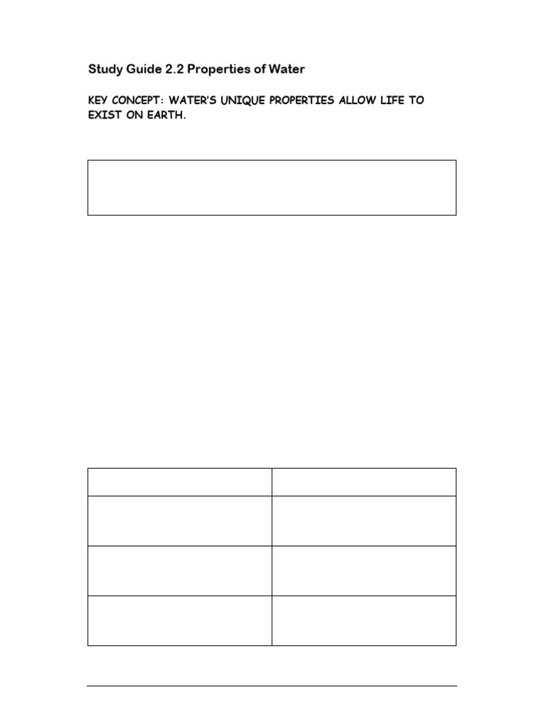 2.2 Properties of Water | PDF