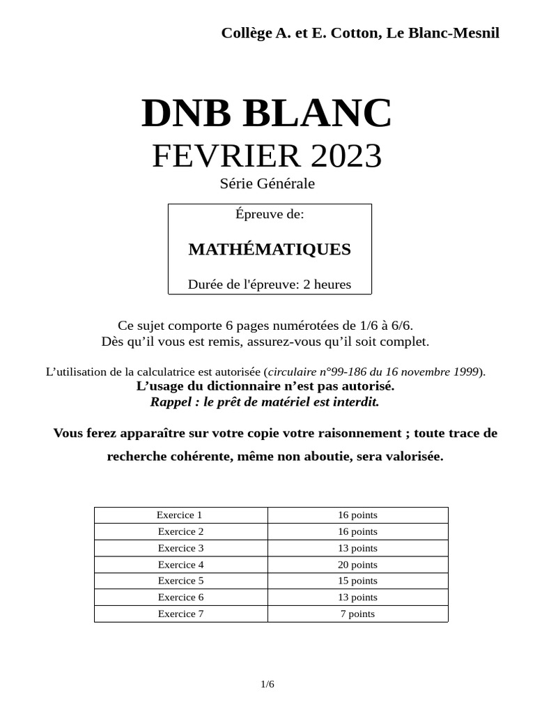 DNB Blanc Fev 23 | PDF
