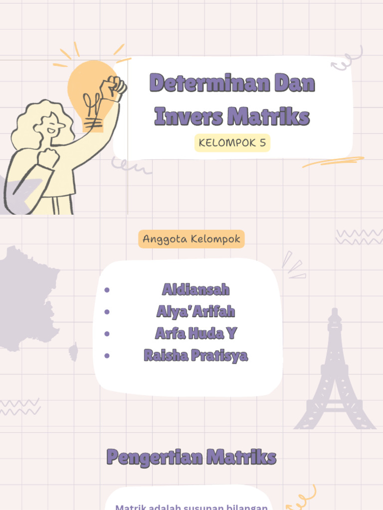 Matriks Matematika SMA Presentasi Edukasi Ungu Oranye Ilustratif | PDF