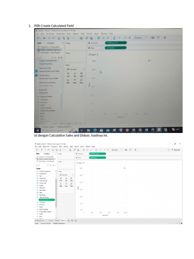 Pilih Create Calculated Field | PDF
