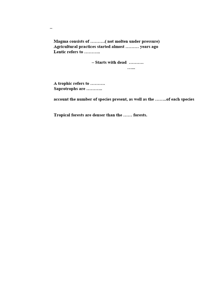 Solved Mid Sem Answer | PDF | Biodiversity | Nature Solved Mid Sem Answer | PDF | Biodiversity | Nature