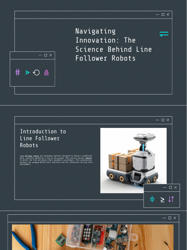 sSTUDY MATERIALZ Slidesgo-navigating-innovation-the-science-behind-line-follower-robots ...