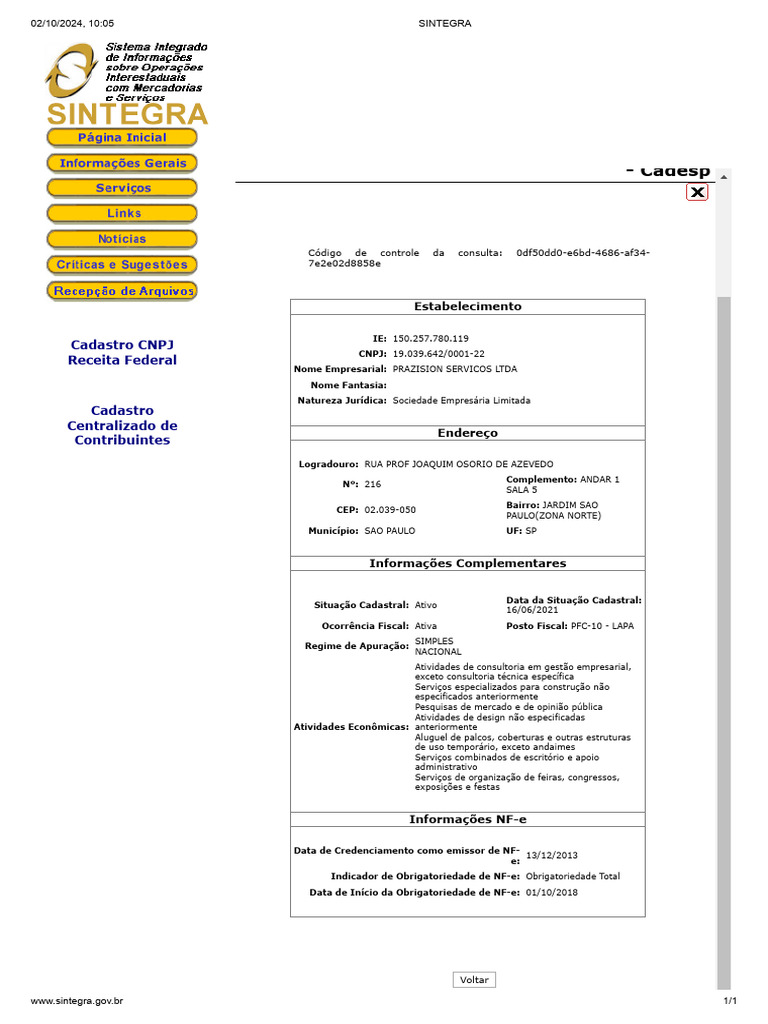21066-Sintegra | PDF